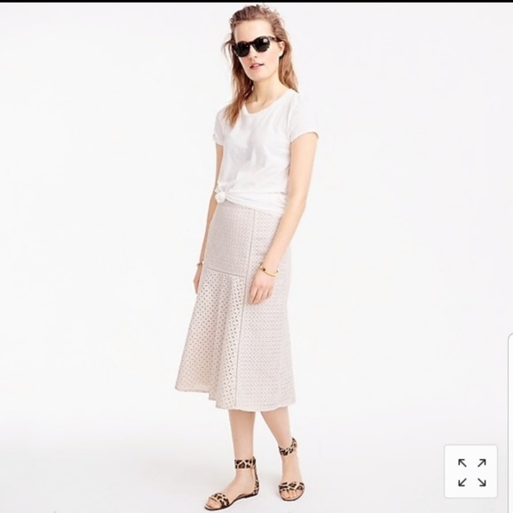 J. Crew | Skirts | Jcrew Eyelet Pinwheel Skater Skirt | Poshmark